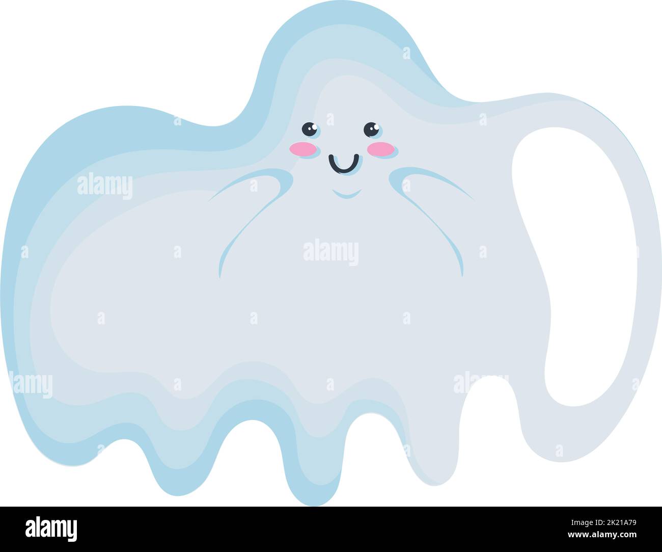 cute ghost scaring halloween Stock Vector Image & Art - Alamy