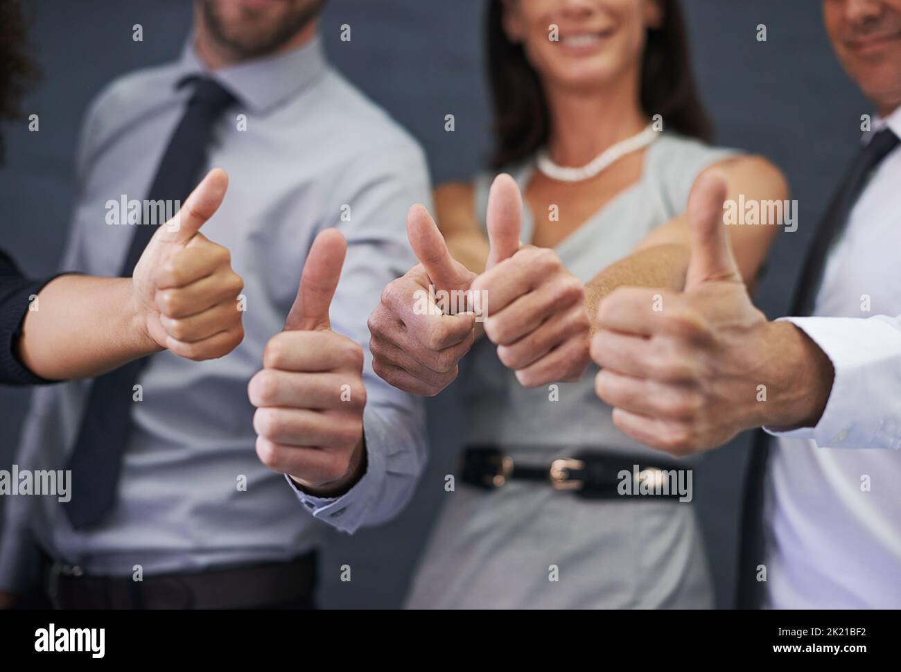 You have our approval. Closeup shot of a group of professional ...