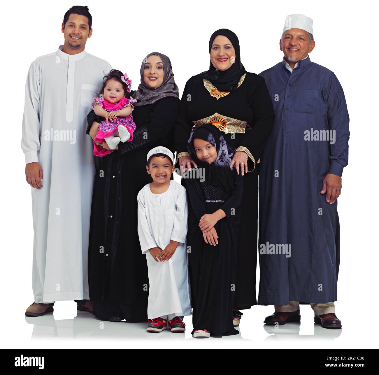 Family ties. Studio portrait of a multi generational muslim family ...