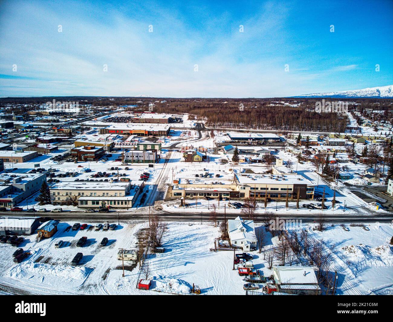 Aerial downtown palmer alaska hi-res stock photography and images - Alamy