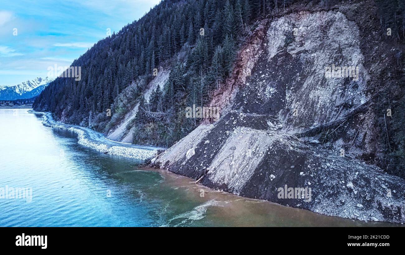 Sunset aerial photo of Seward Alaska Stock Photo - Alamy