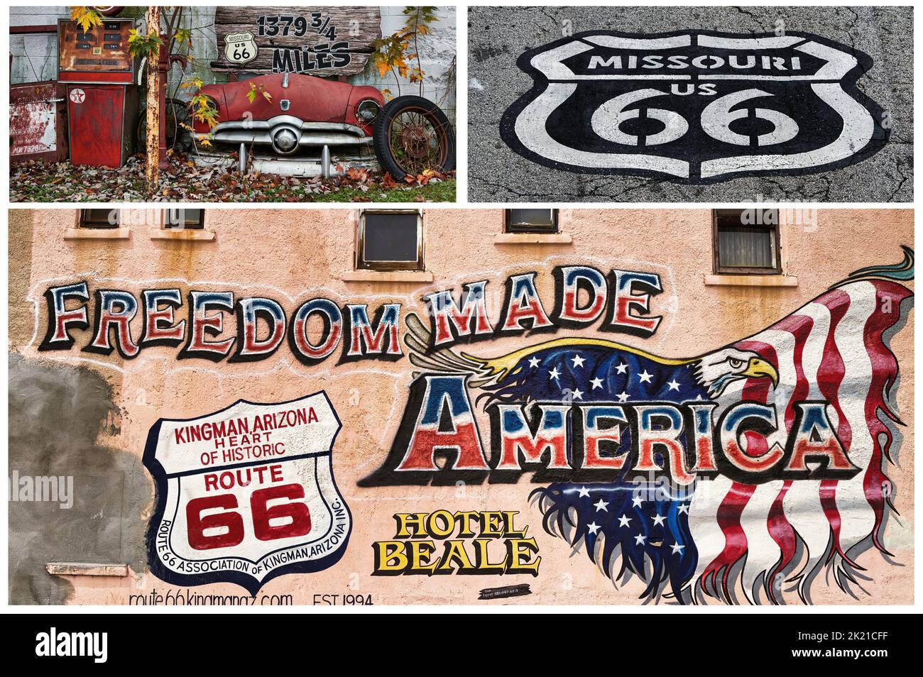 Some Beautiful Murals that are located along the Famous Route 66 Stock ...