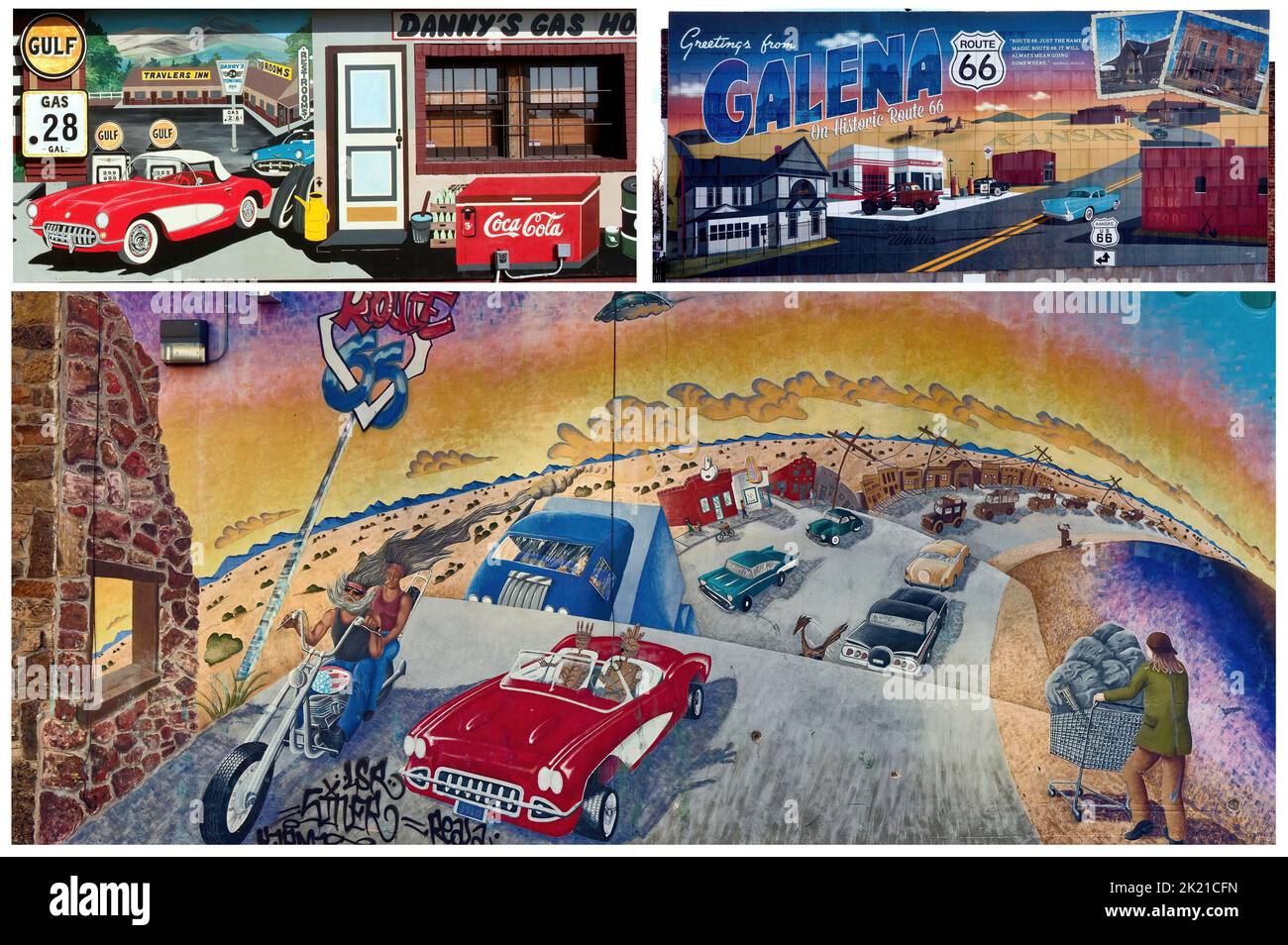 Some Beautiful Murals that are located along the Famous Route 66 Stock ...