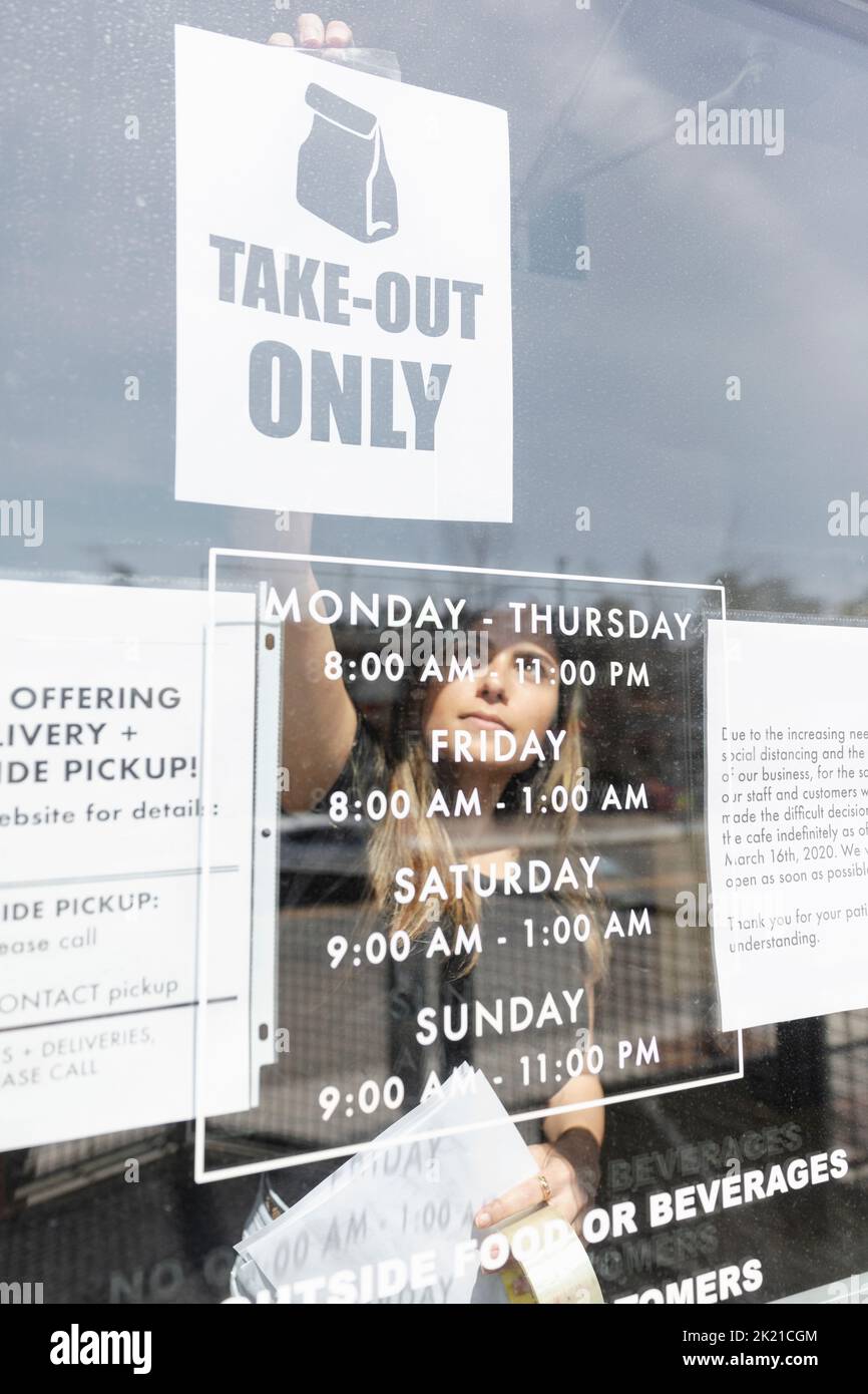 Put up poster hi-res stock photography and images - Alamy