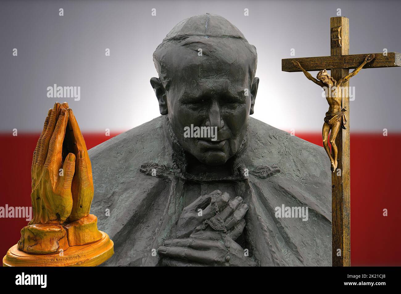 Statue of Pope Pope John Paul II - Symbols of the Catholic Christian ...