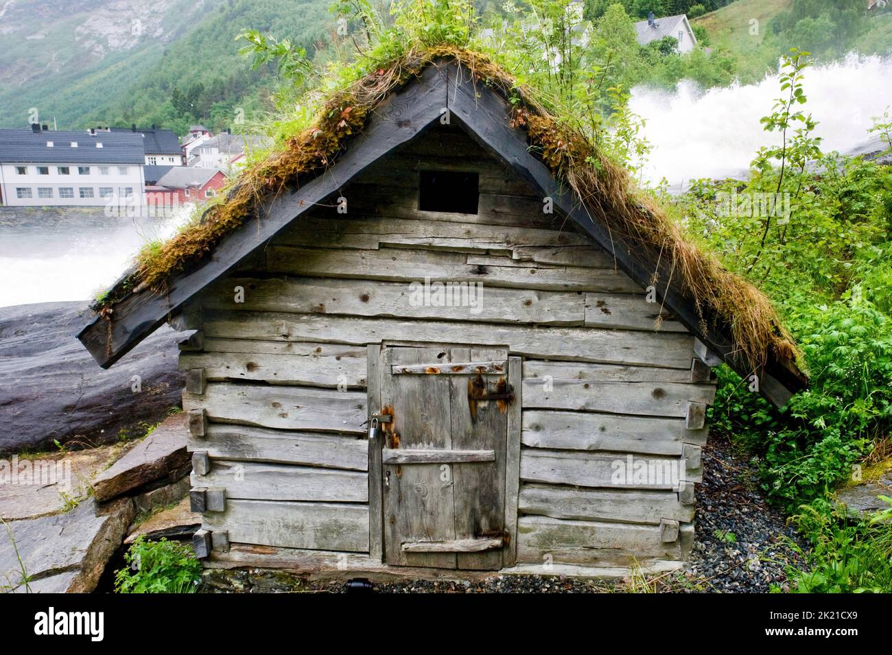 Norwegian Landscapes - The characteristic Norwegian houses Stock Photo ...