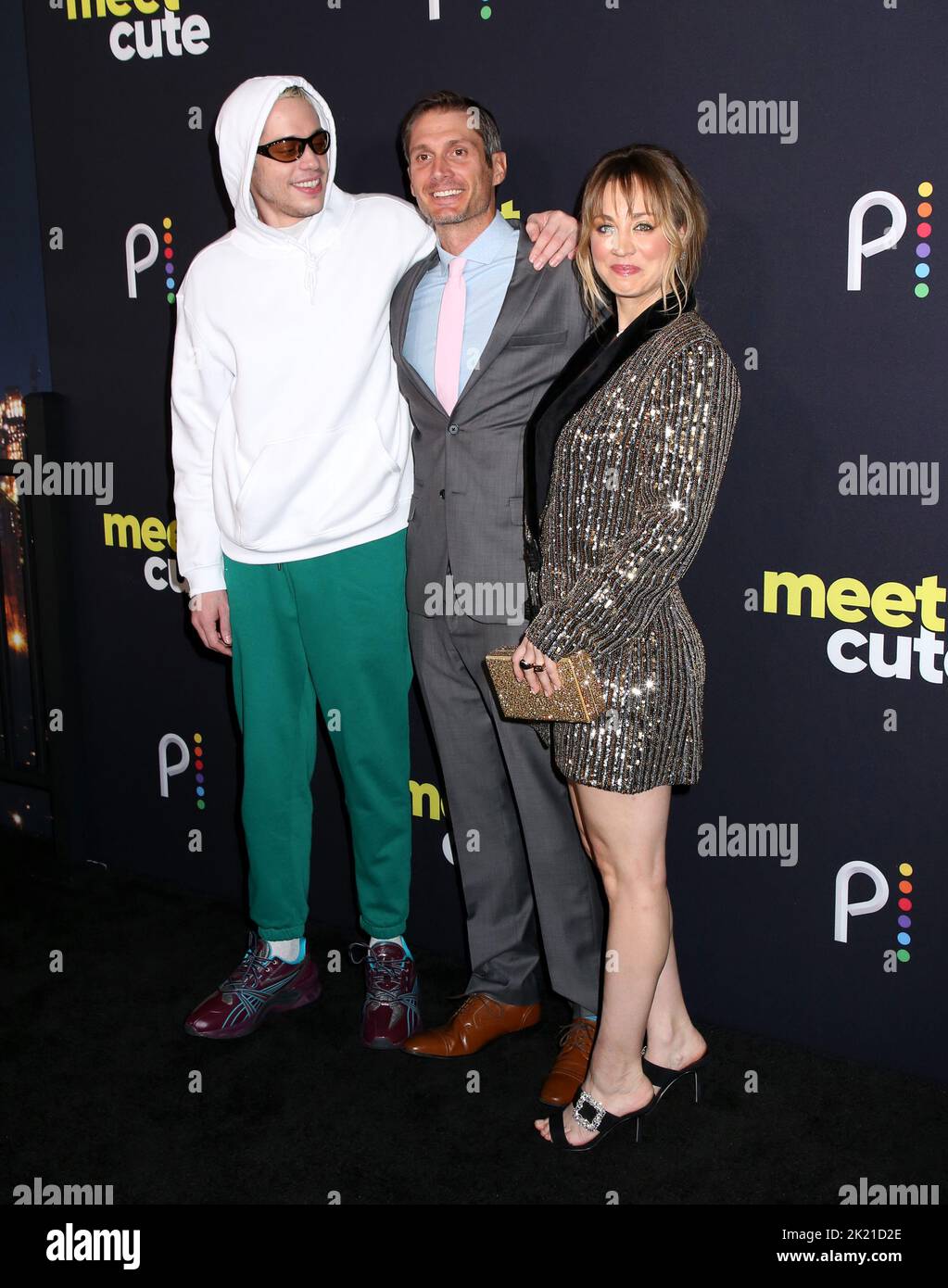 Pete Davidson, Alex Lehmann and Kaley Cuoco attending Peacock's 'Meet ...