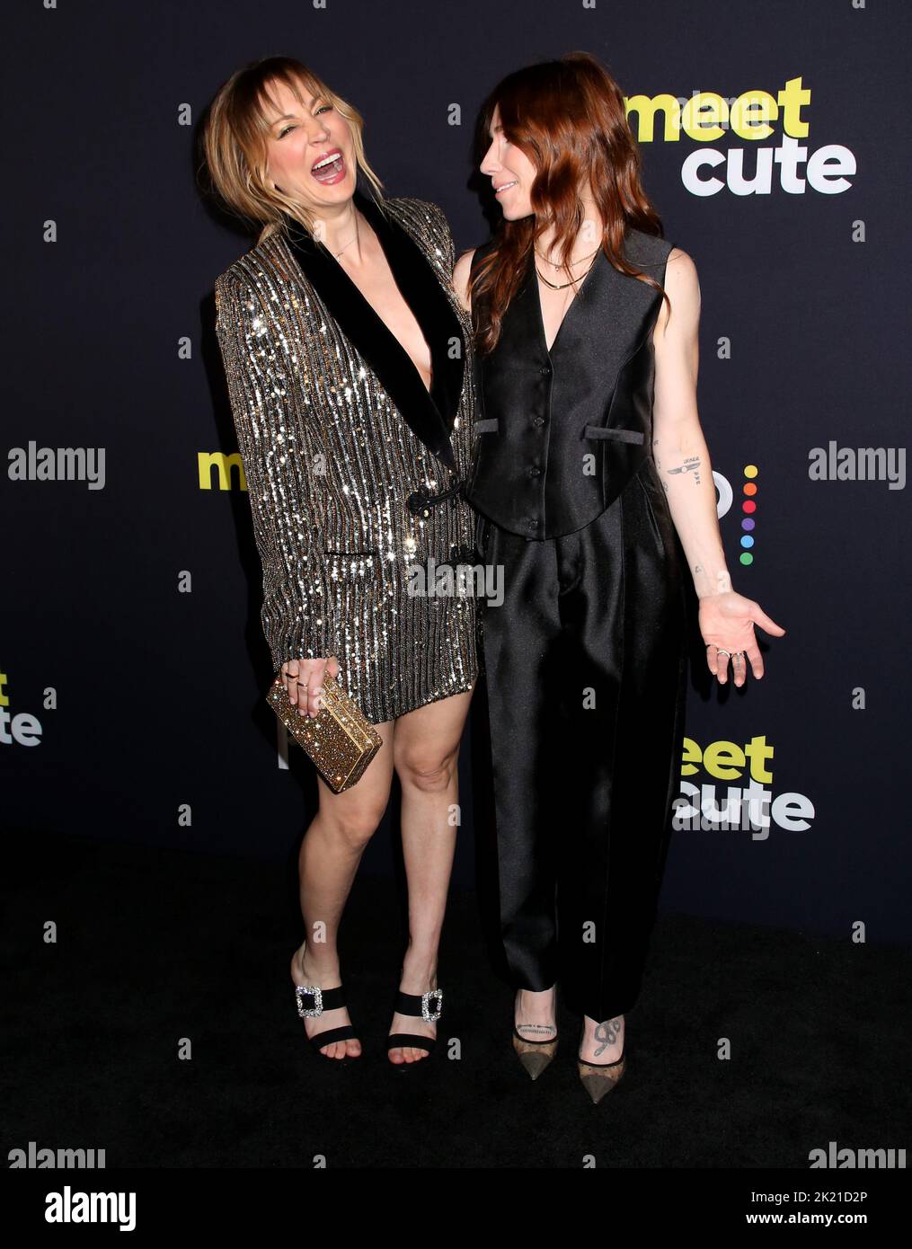 Kaley Cuoco and Zosia Mamet attending Peacock's 'Meet Cute' Premiere ...