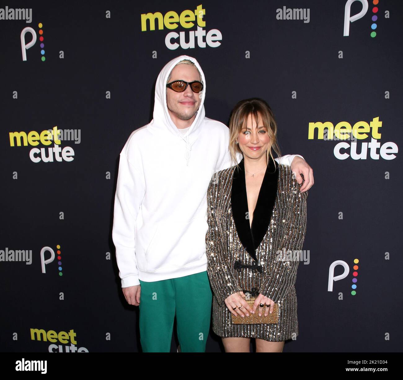 Pete Davidson and Kaley Cuoco attending Peacock's 'Meet Cute' Premiere ...