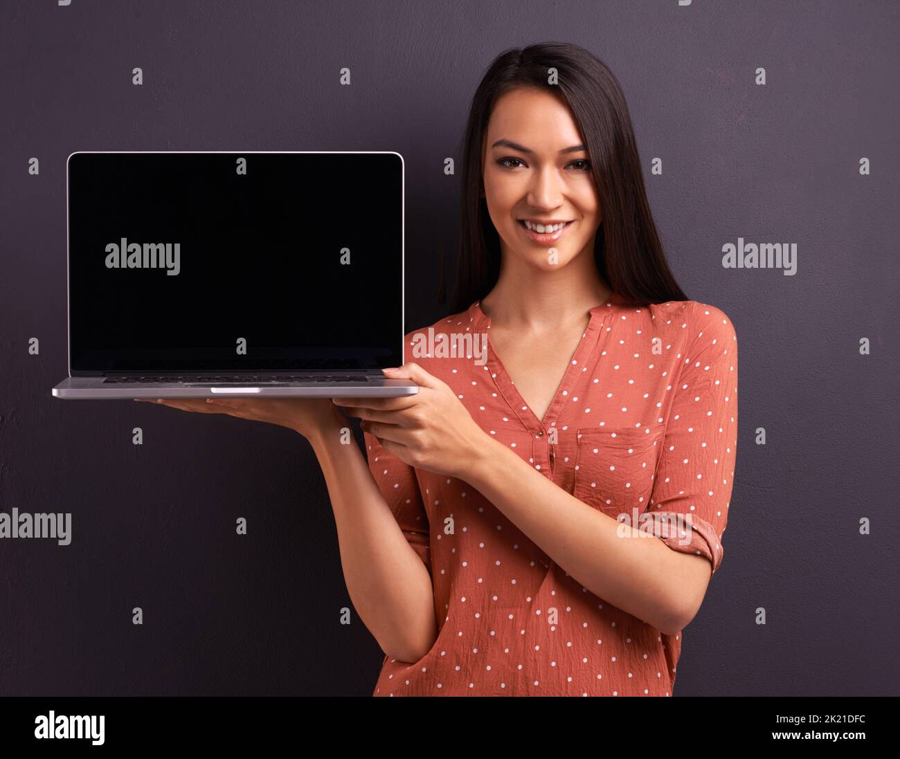 Shes beautiful in her casual nature. Studio shot of an attractive young ...
