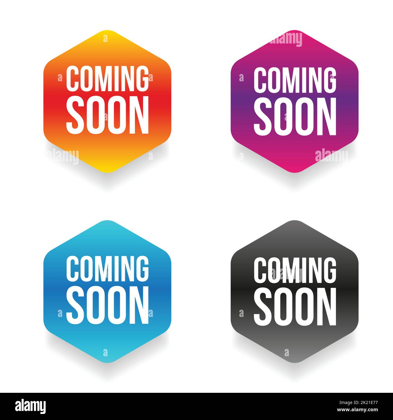 Coming soon sign flat design Stock Vector Images - Alamy