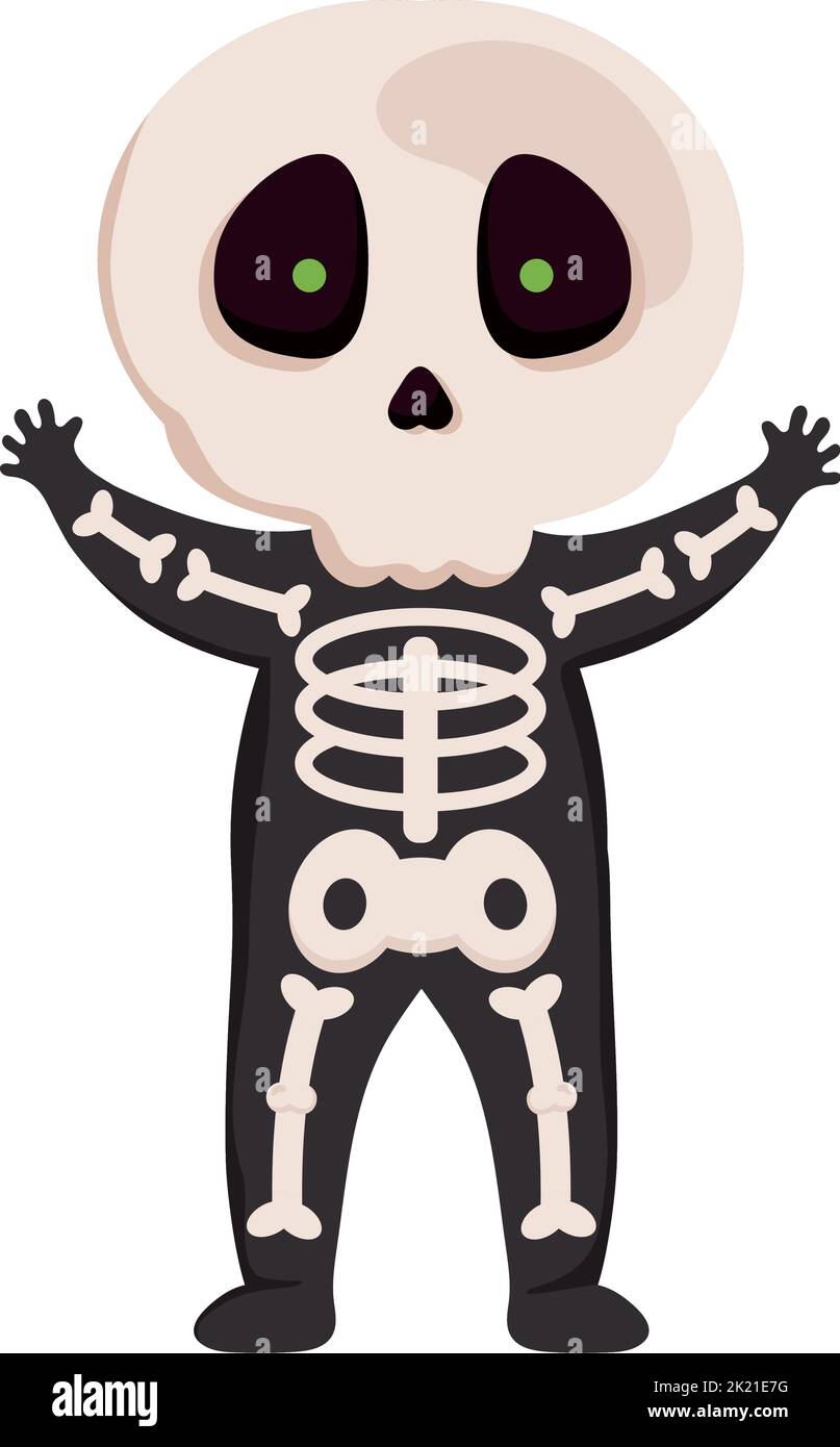 boy with skeleton costume Stock Vector Image & Art - Alamy