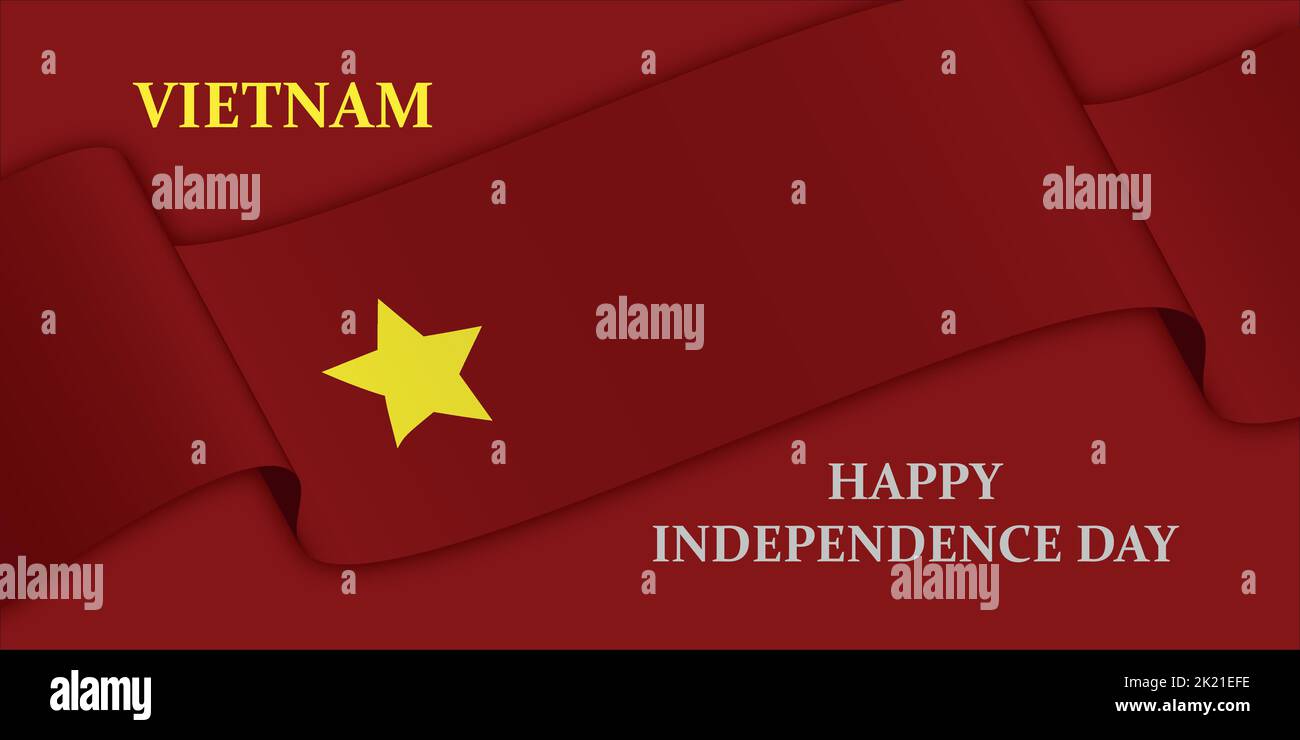 A design of Vietnam independence day minimalist background with Vietnam ...