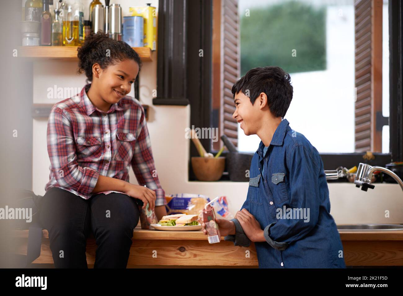 Theres nothing better than a healthy snack for growing kids. two young ... Theres nothing better than a healthy snack for growing kids. two young ...