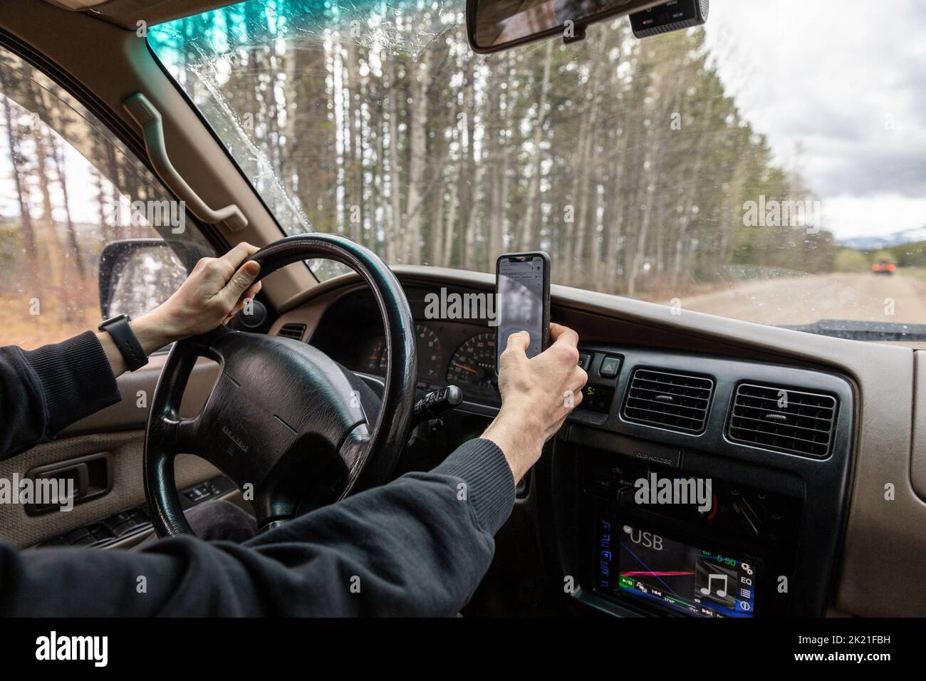 Using a road map hi-res stock photography and images - Alamy