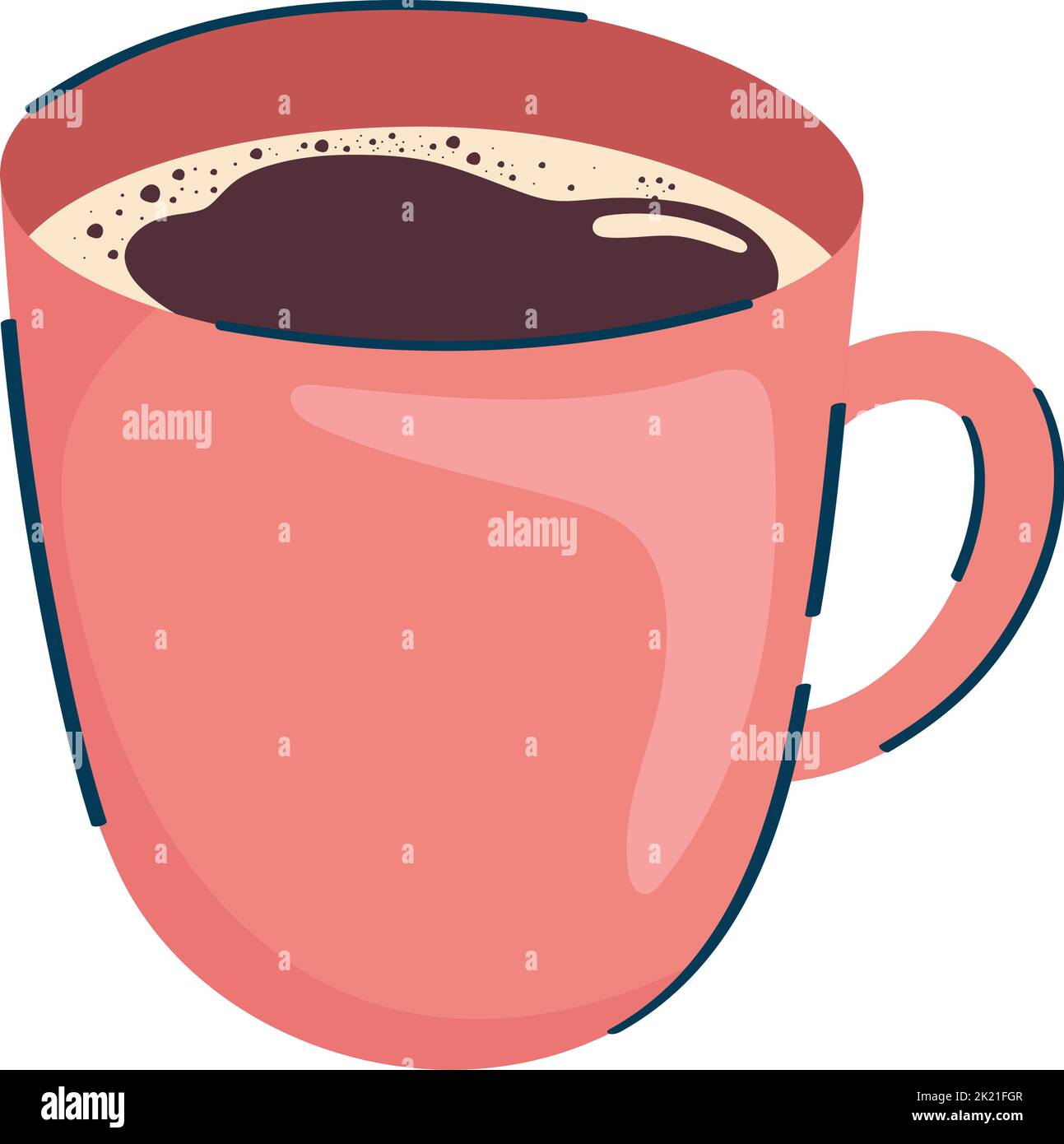 pink coffee mug Stock Vector Image & Art - Alamy