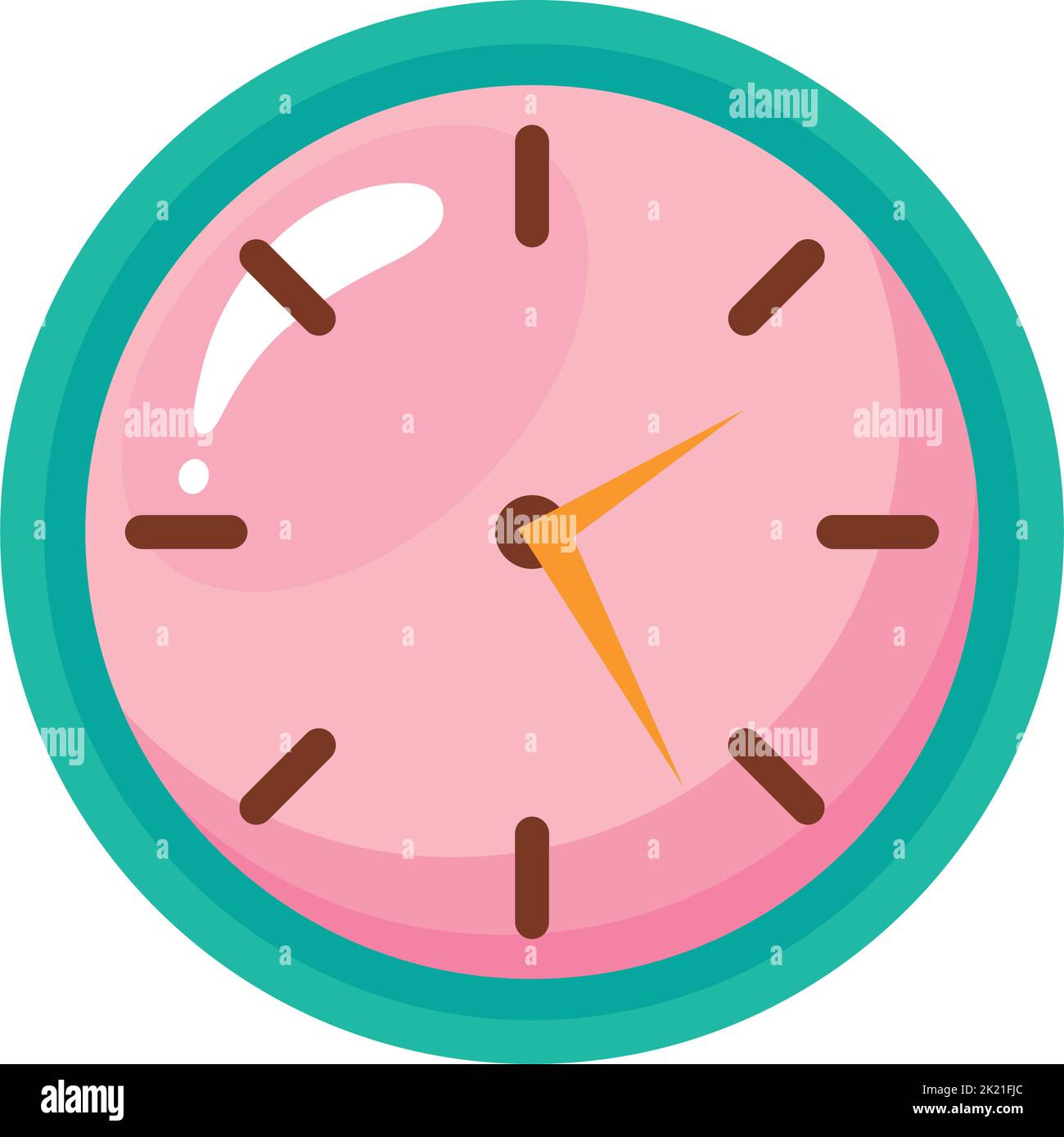 pink time clock Stock Vector Image & Art - Alamy