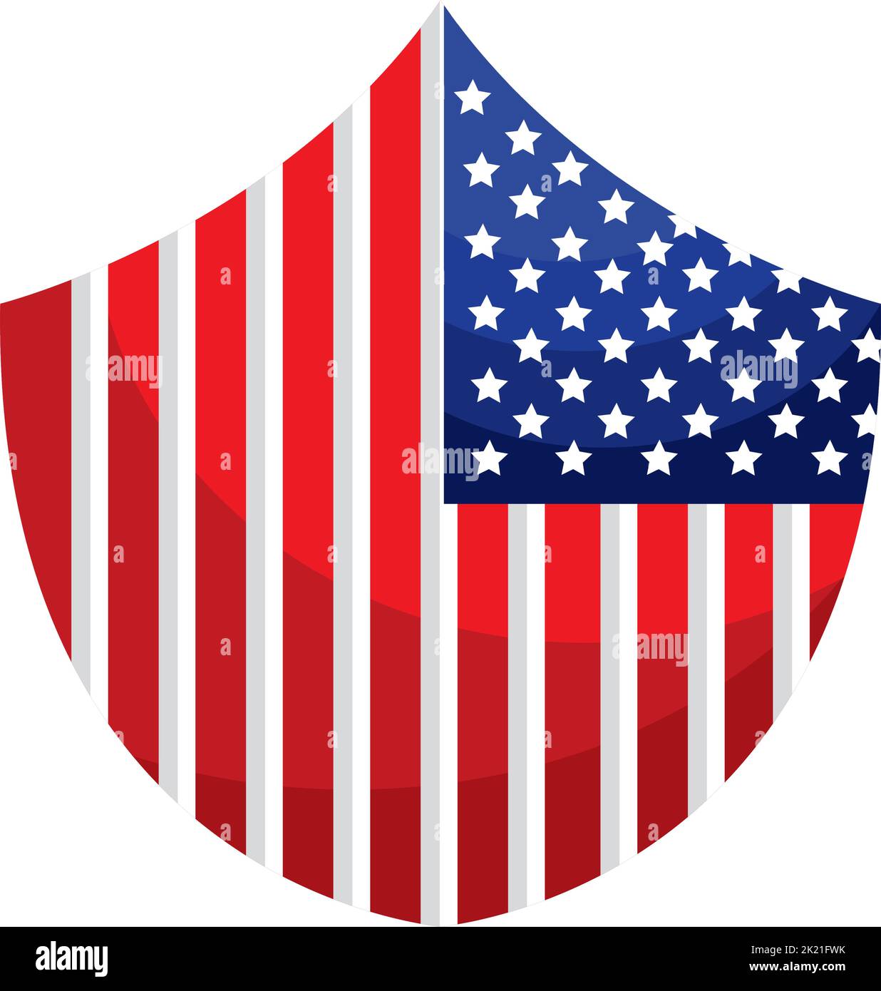 shield with usa flag Stock Vector Image & Art - Alamy