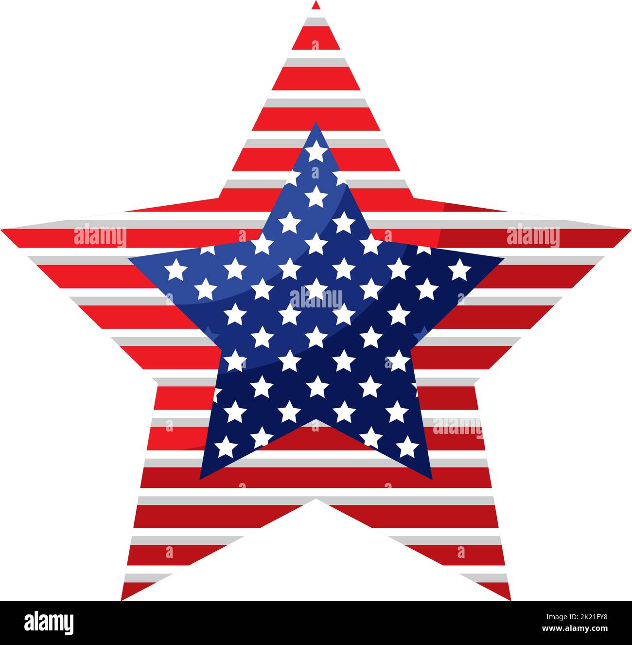 usa flag in star Stock Vector Image & Art - Alamy