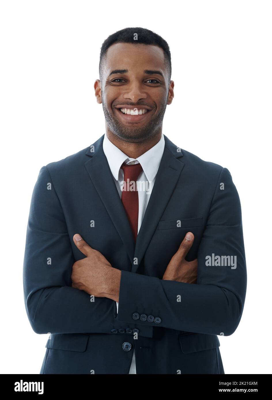Doing business makes me smile. A handsome smiling businessman with his ...