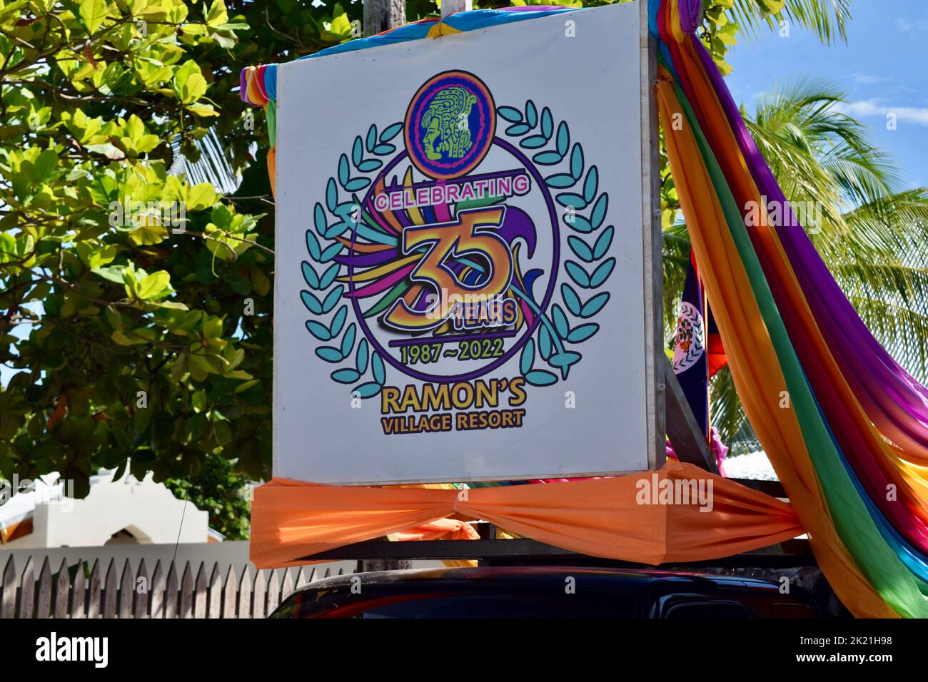 The Ramon's Village Resort float and revelers, celebrating the resort's ...