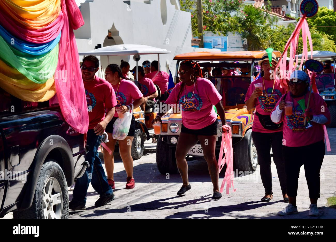 The Ramon's Village Resort float and revelers, celebrating the resort's ...