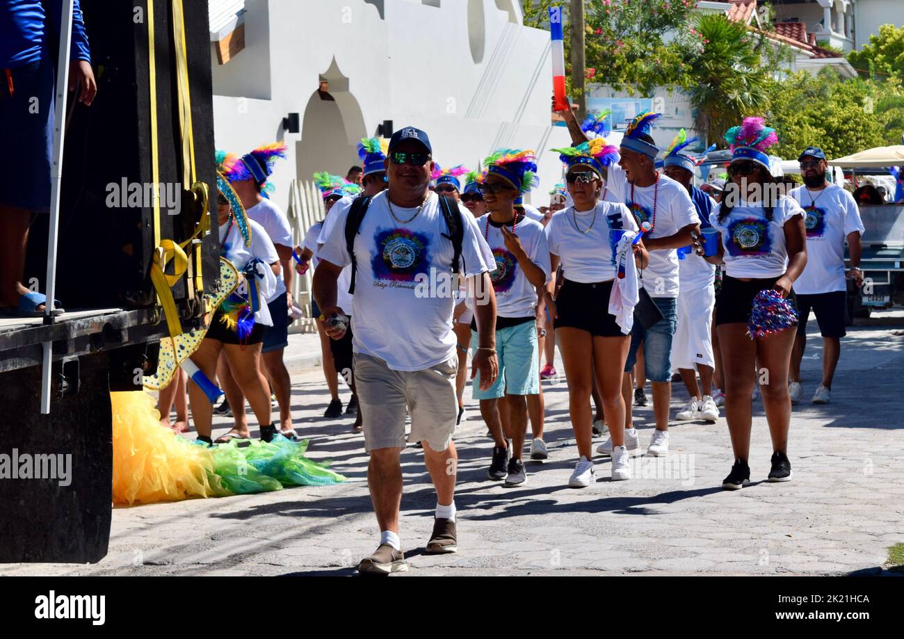 Belizeans dancing and having fun in the San Pedro, Belize, Carnival ...