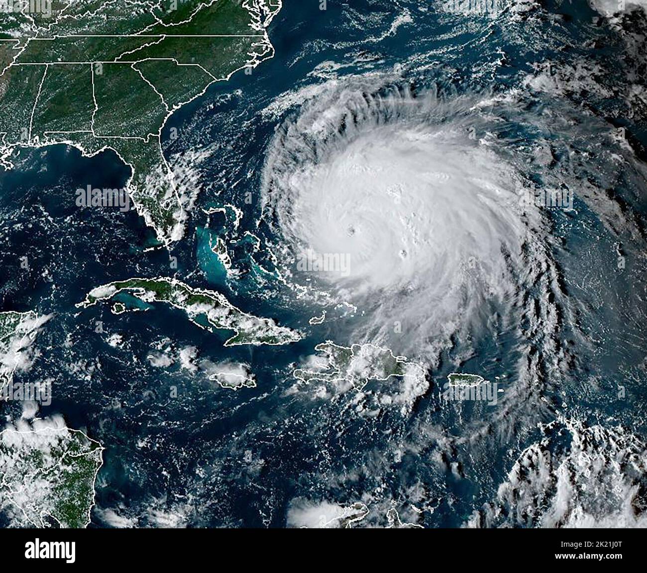 Atlantic Ocean, Dominican Republic. 21st Sep, 2022. Hurricane Fiona as ...