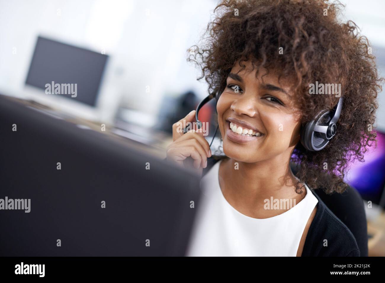 Shes a dedicated customer service representative. Portrait of an ...