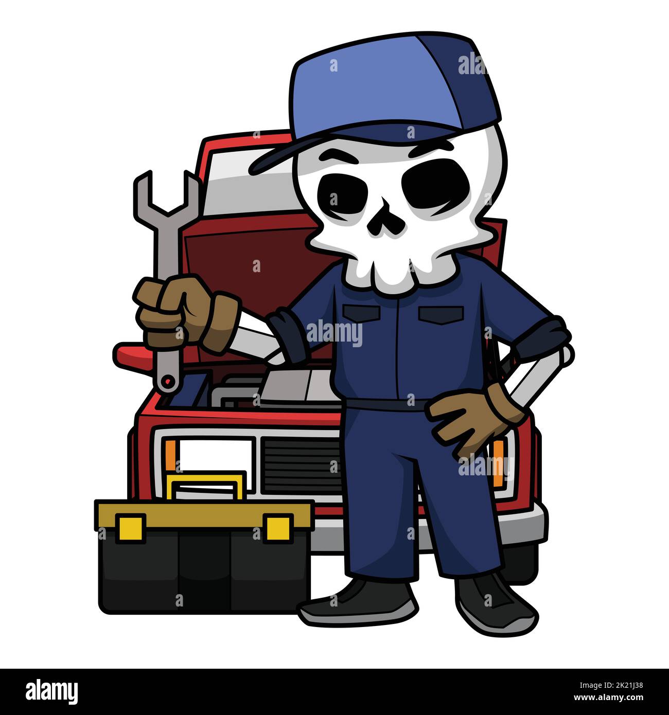 Mechanic skull wrench hi-res stock photography and images - Alamy