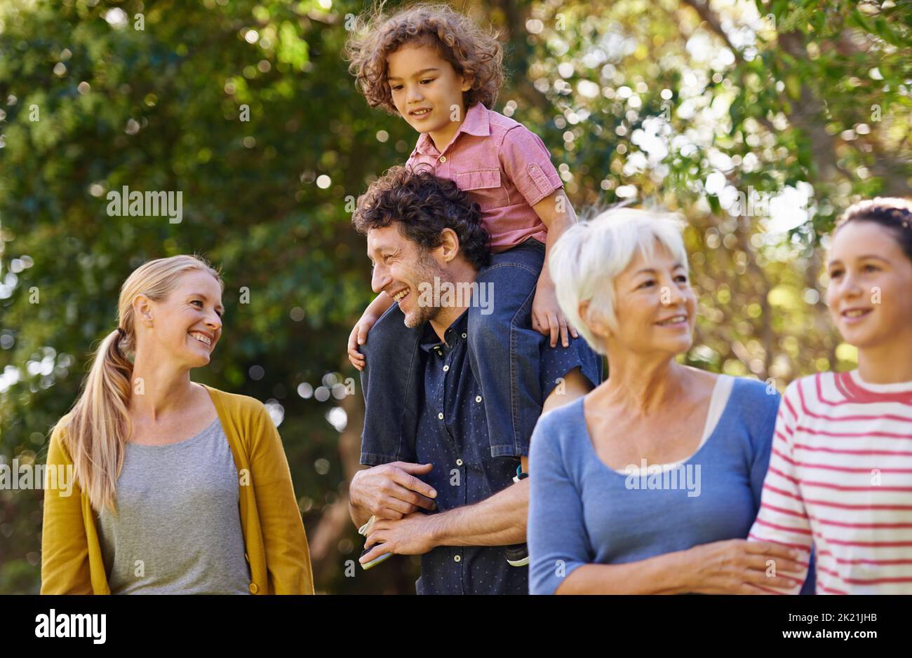 Spending time together as a family. a small family enjoying a day in ...