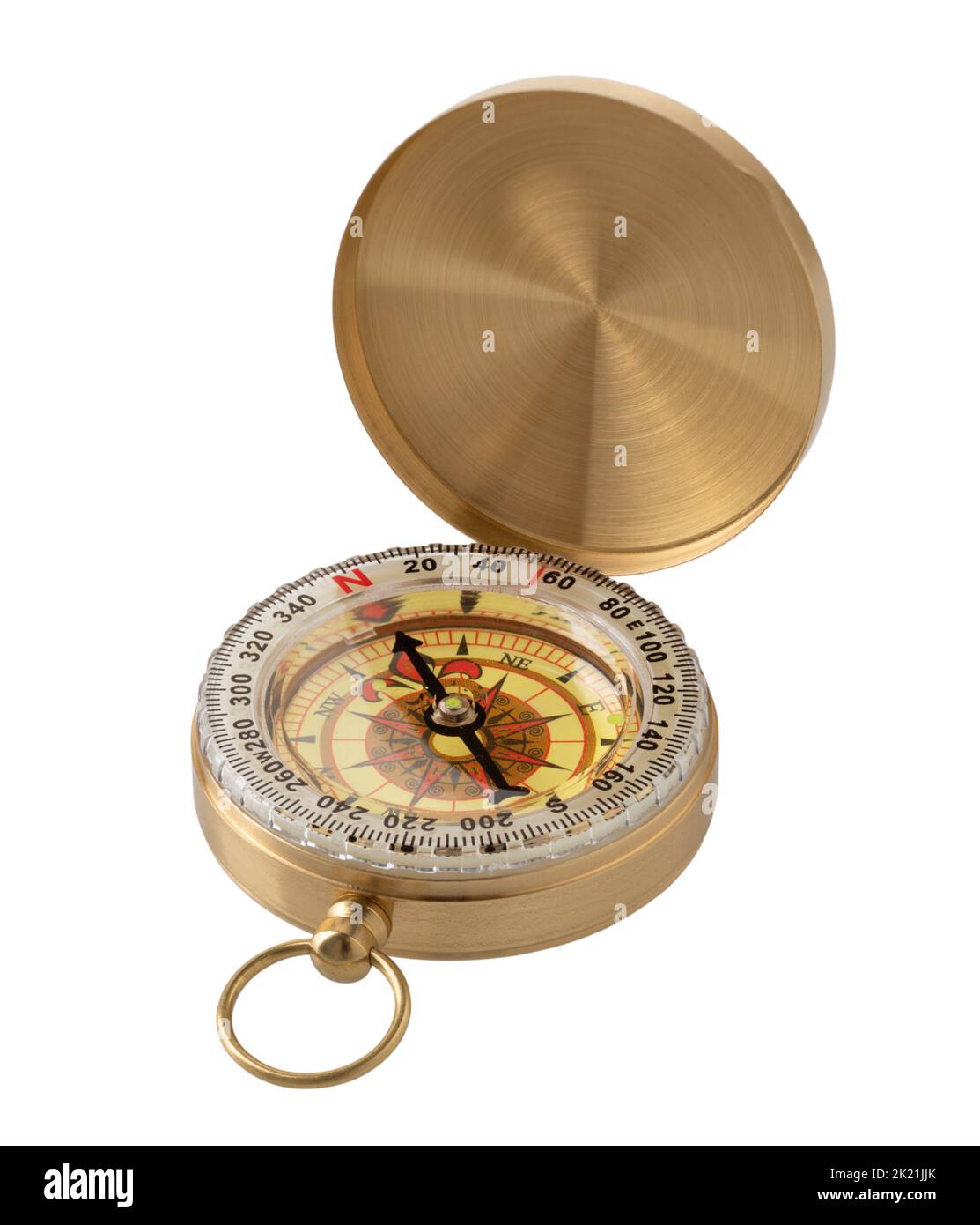 Antique brass compass on map hi-res stock photography and images - Alamy