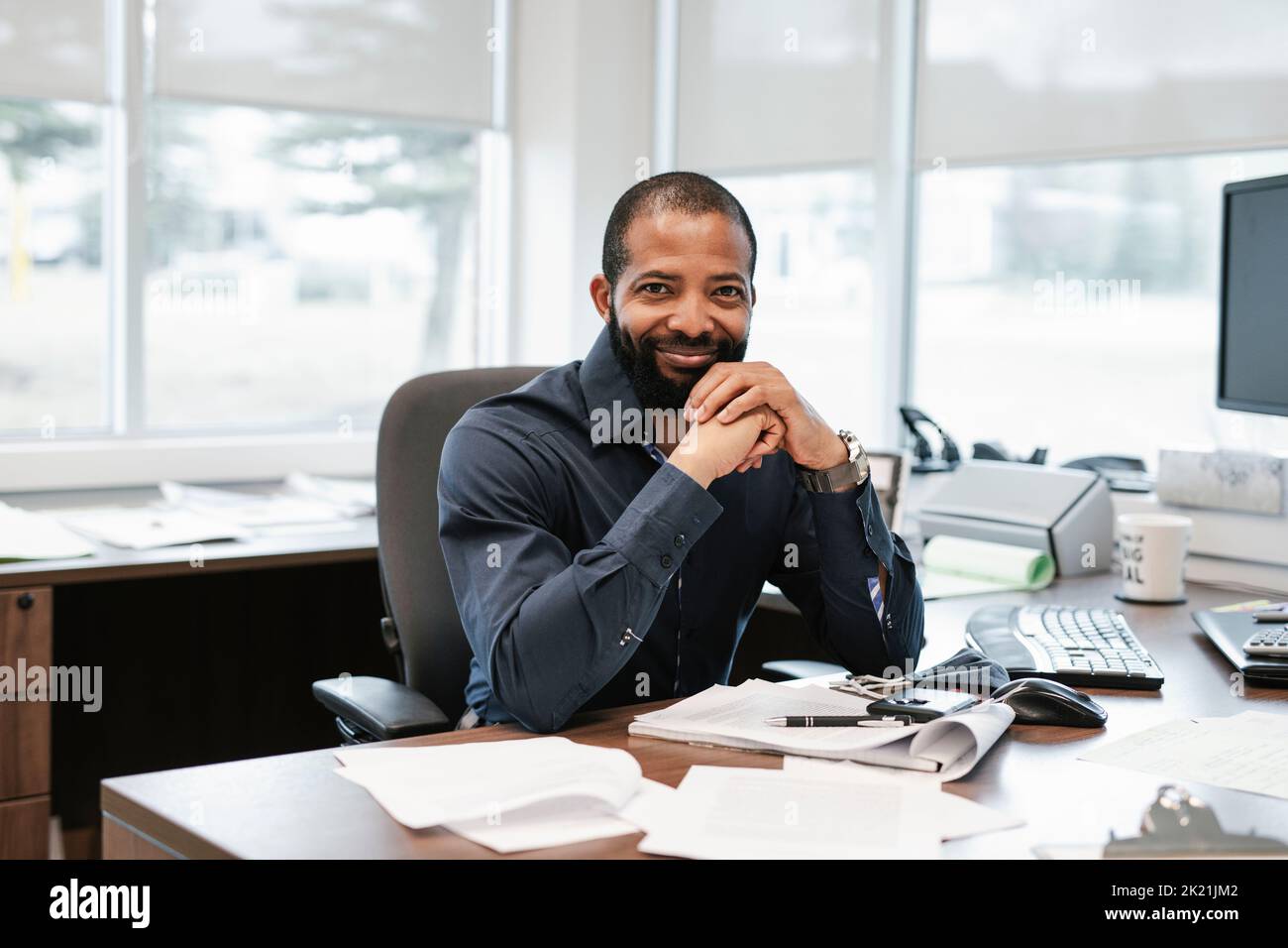 Man Working At Desk