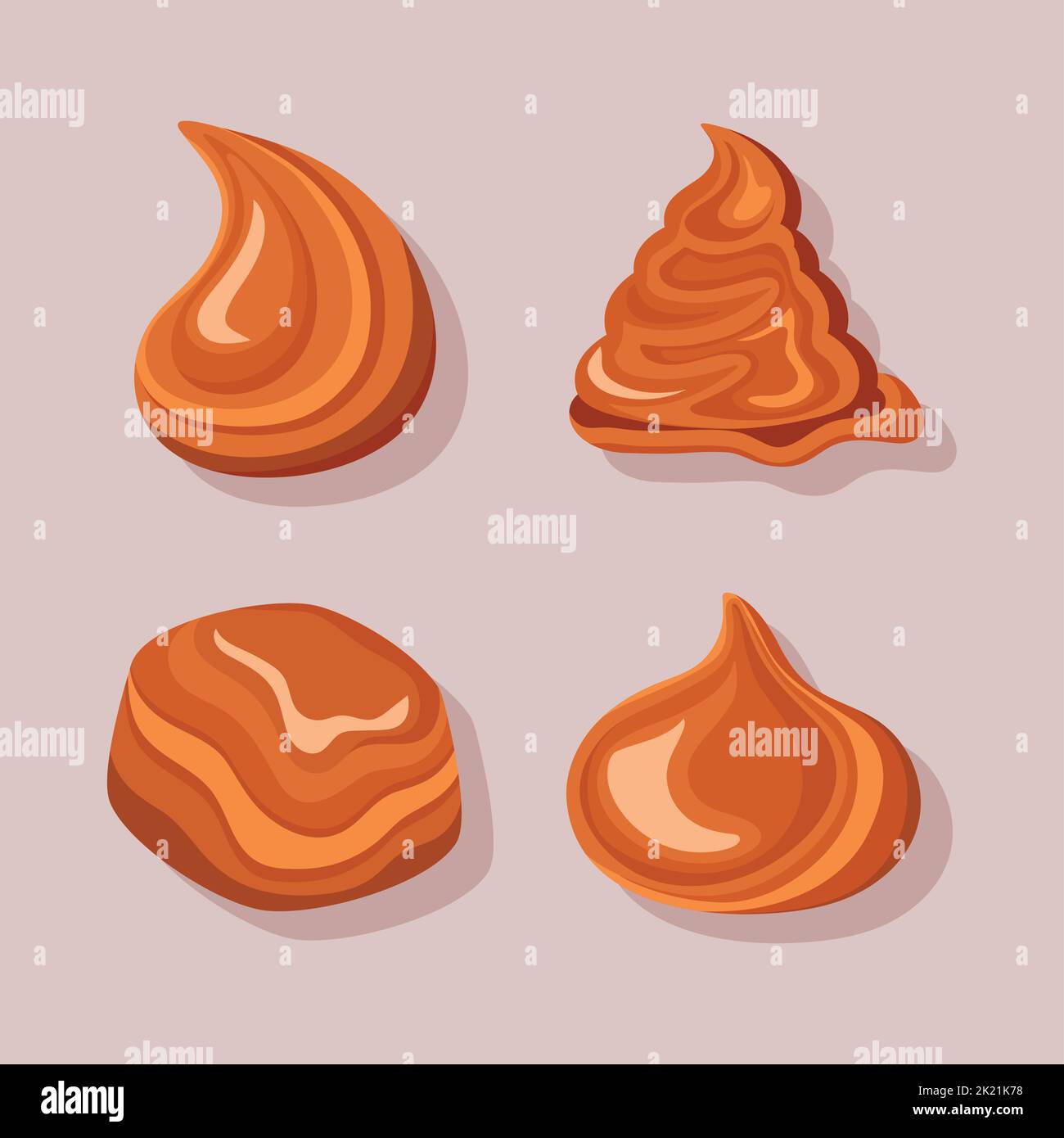 four sweet caramels icons Stock Vector Image & Art - Alamy