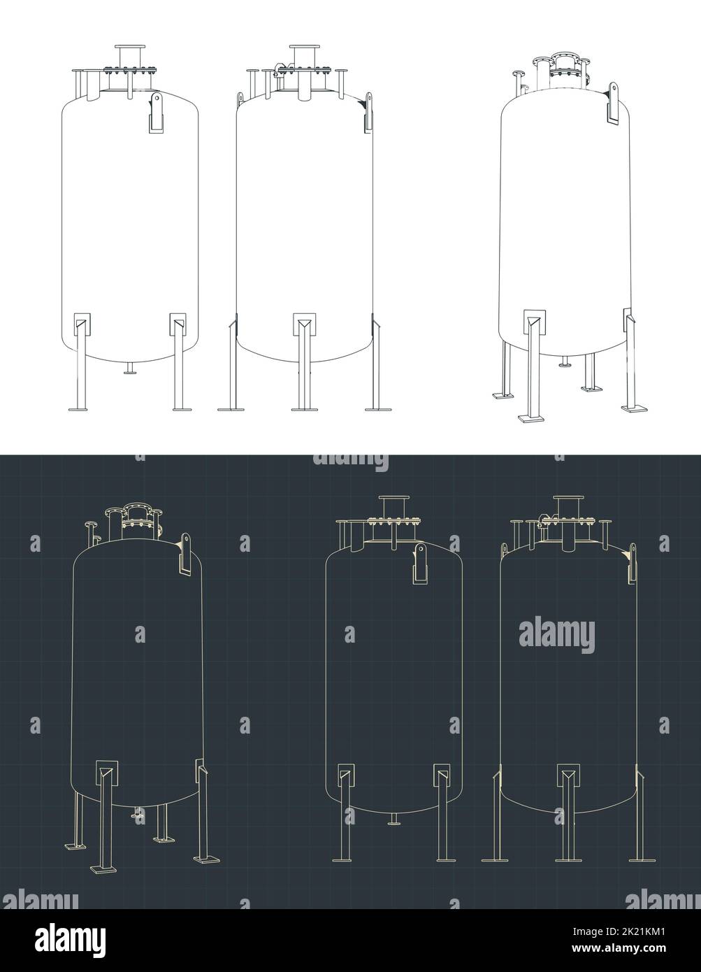 High pressure gas tank Stock Vector Images - Alamy