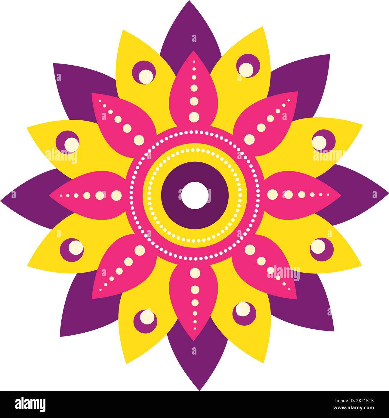 diwali floral mandala Stock Vector Image & Art - Alamy