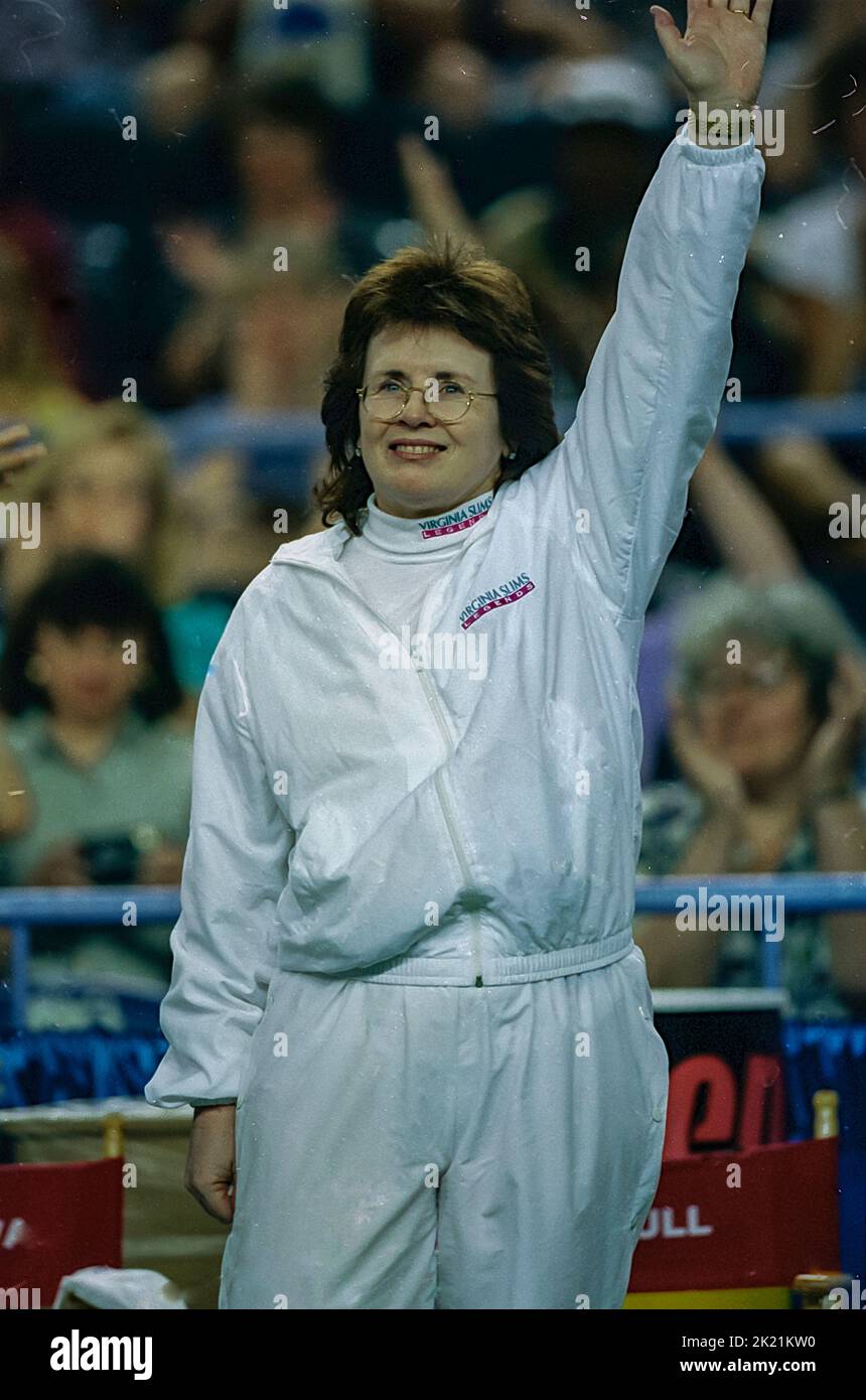 Billy Jean King at the 1998 Virginia Slims Legends Tour Stock Photo - Alamy