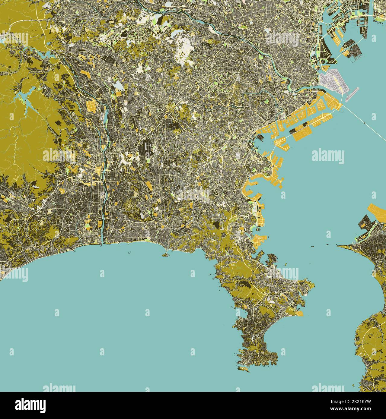 Map of yokohama hi-res stock photography and images - Alamy