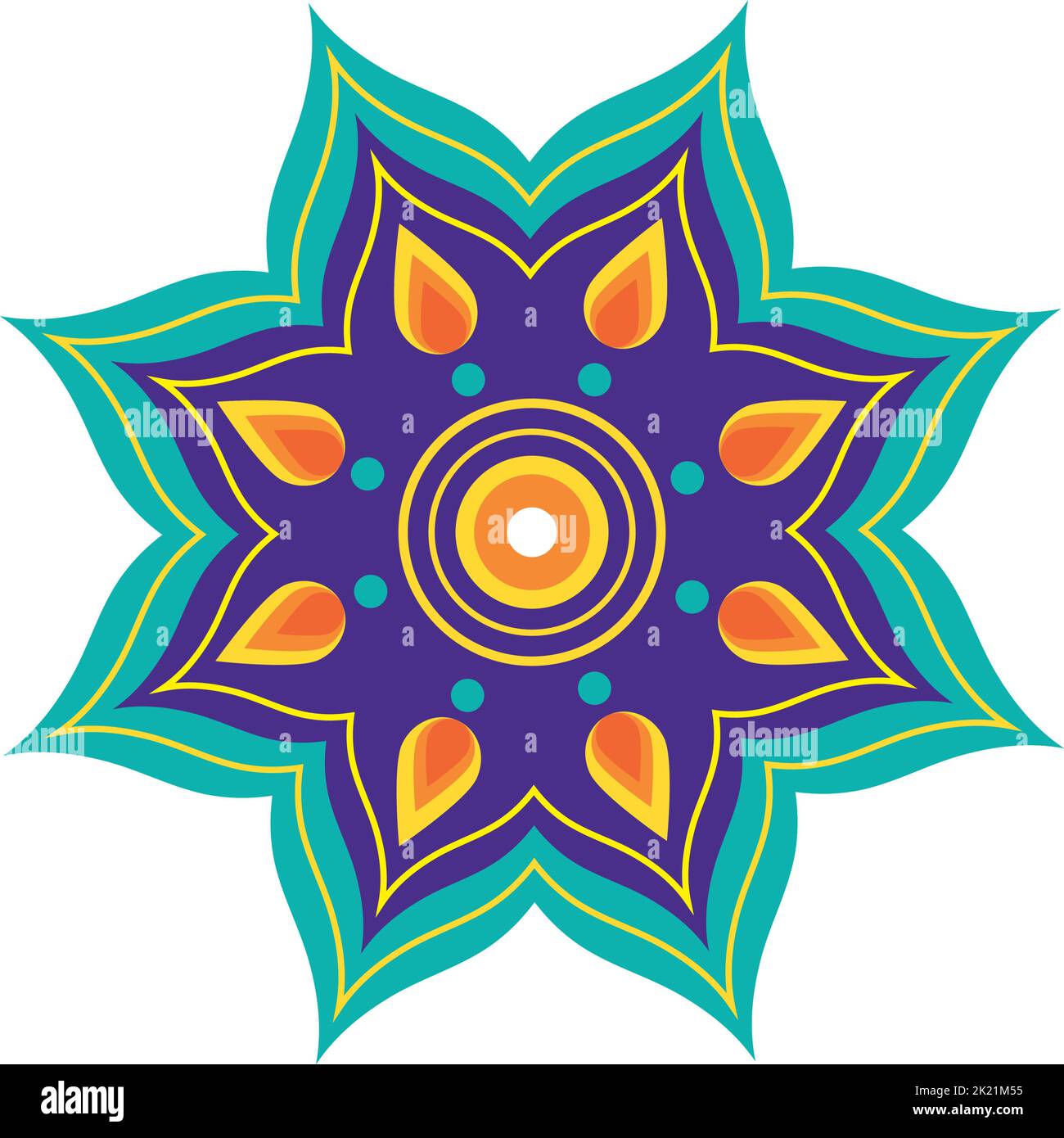 blue diwali floral mandala Stock Vector Image & Art - Alamy