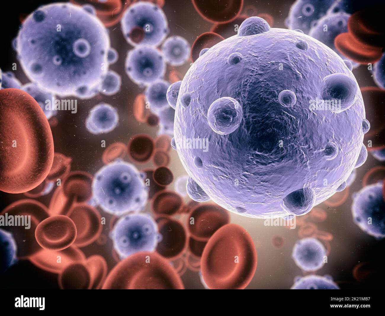 Virus Attacking Cell