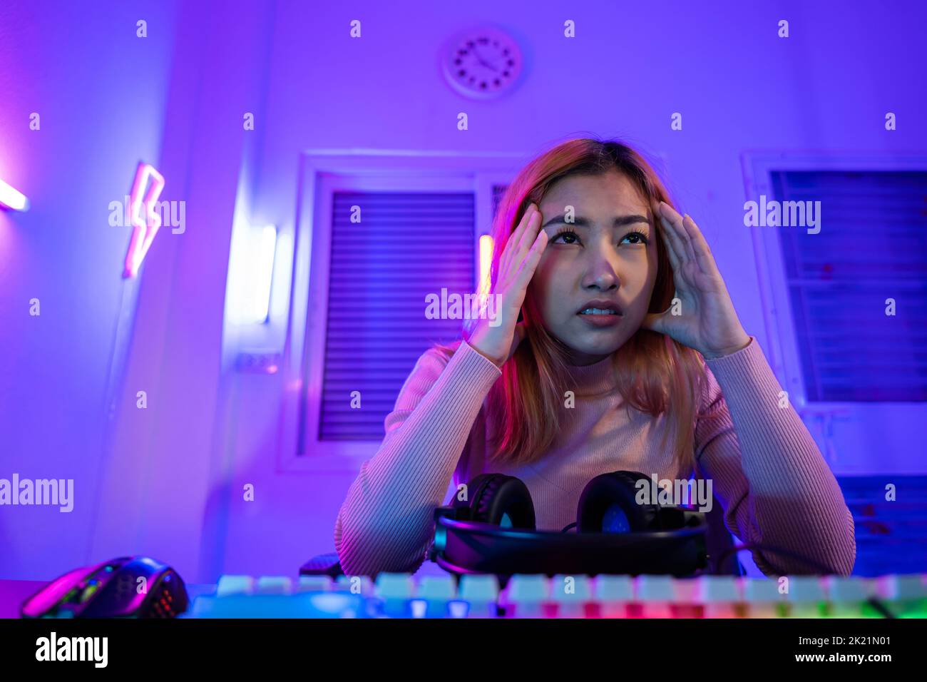 Game losing. Angry Gamer fail plays online video games tournament with ...