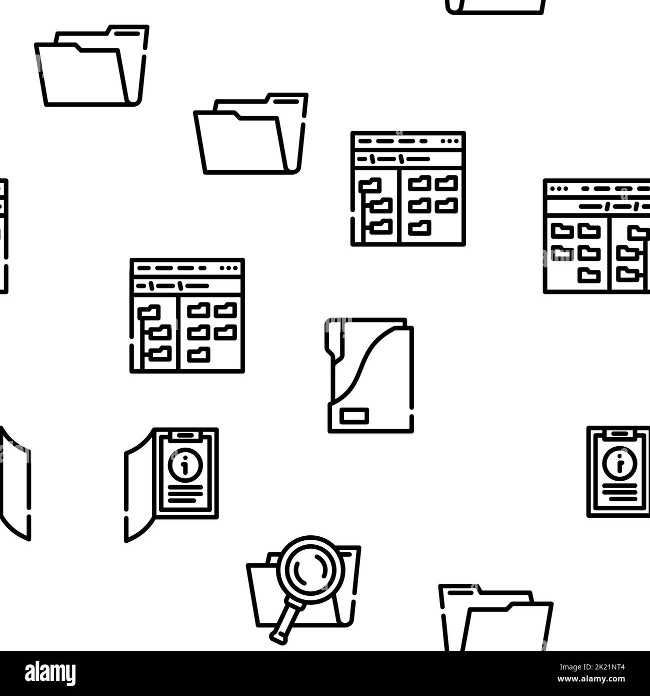 Folder Document Business File Vector Seamless Pattern Stock Vector Image And Art Alamy