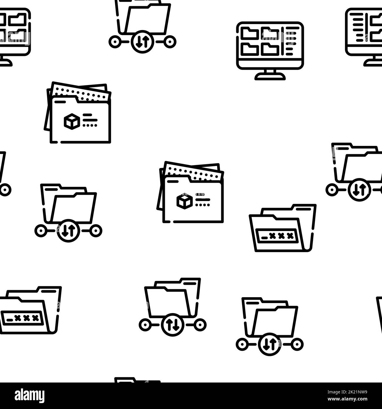folder document business file vector seamless pattern Stock Vector ...
