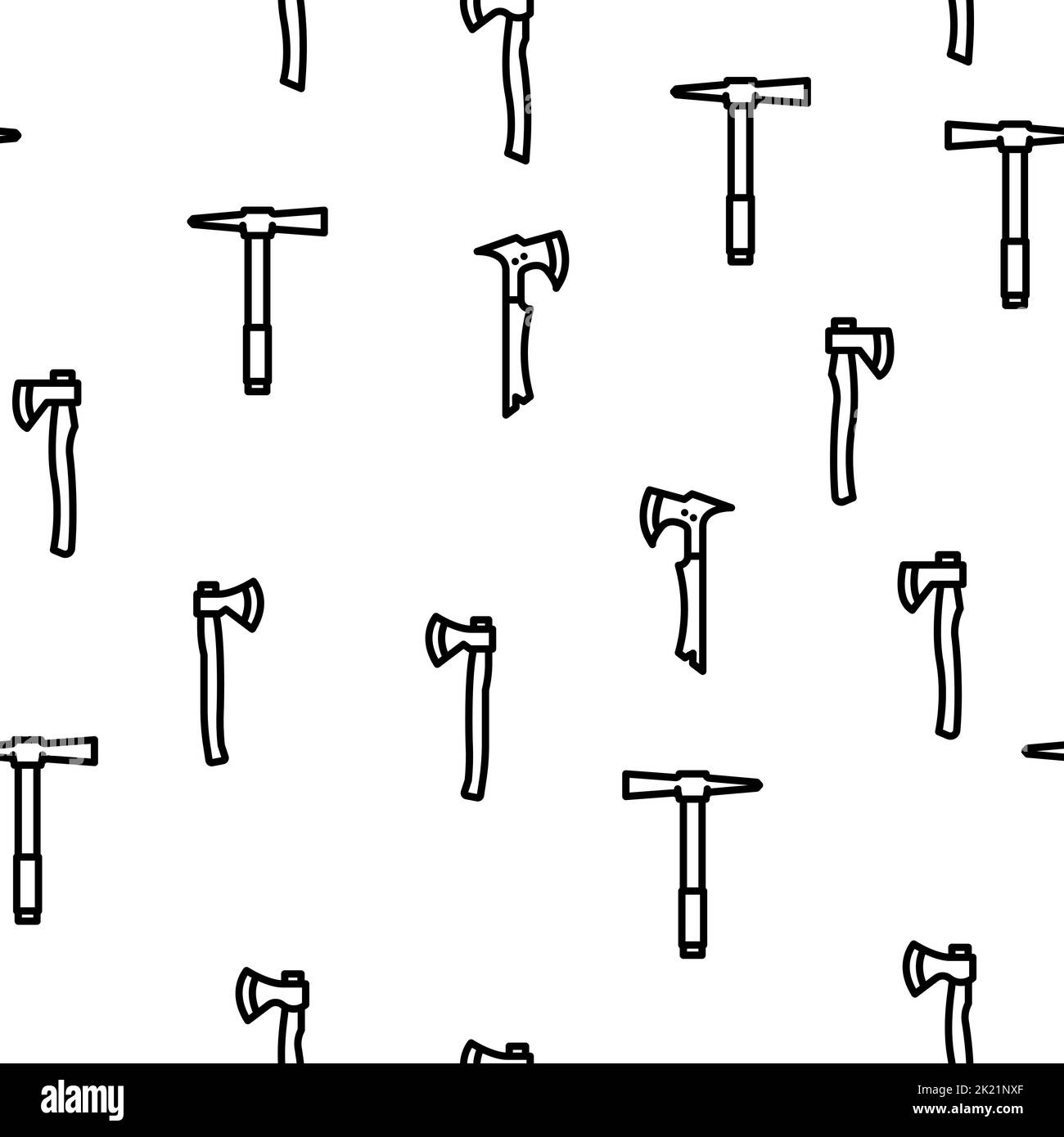 axe hatchet wood blade tool vector seamless pattern Stock Vector Image ...