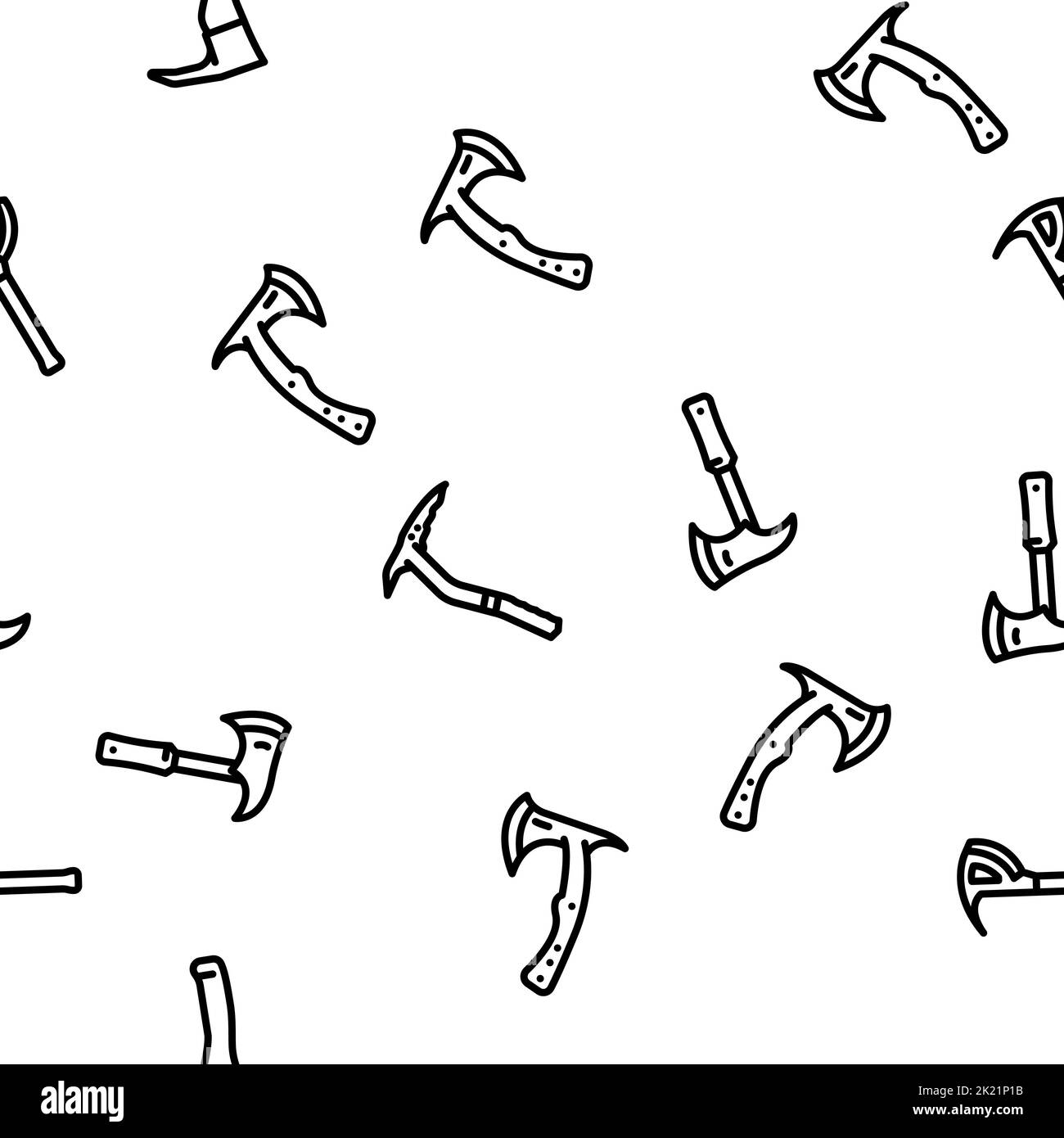 axe hatchet wood blade tool vector seamless pattern Stock Vector Image ...