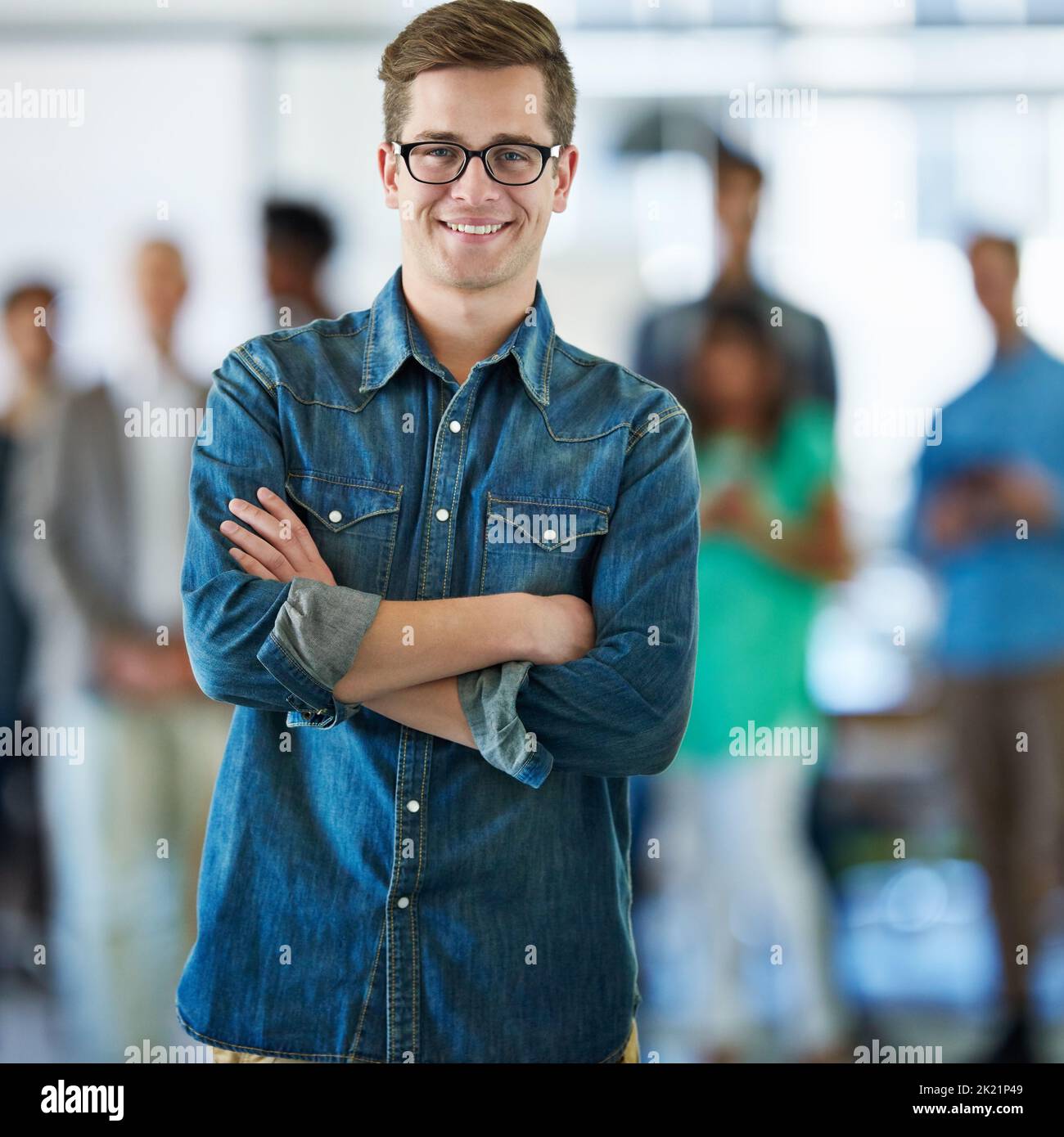 Theres no work without teamwork. business colleagues in the office ...