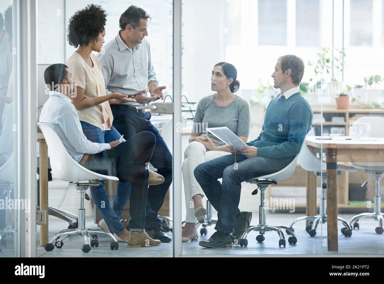 Explaining the new business model Stock Photo - Alamy