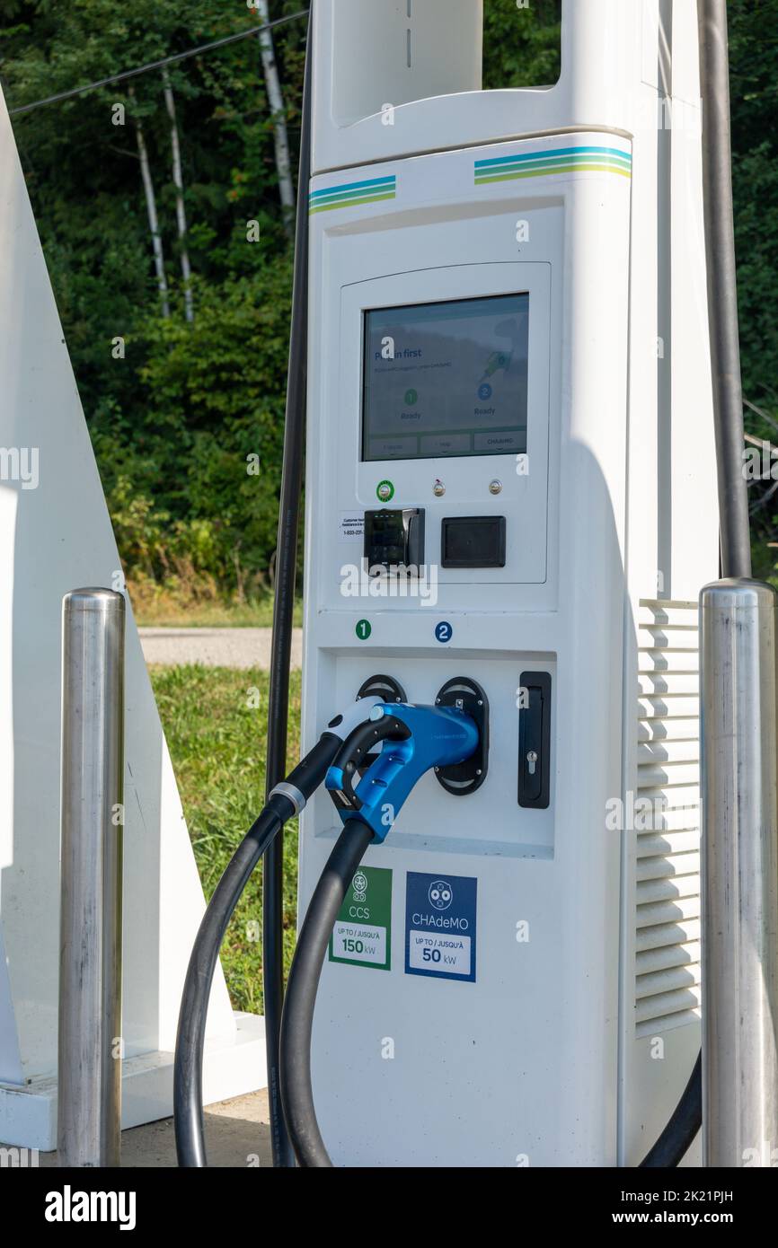 Electric plug in EV car charging point Stock Photo - Alamy