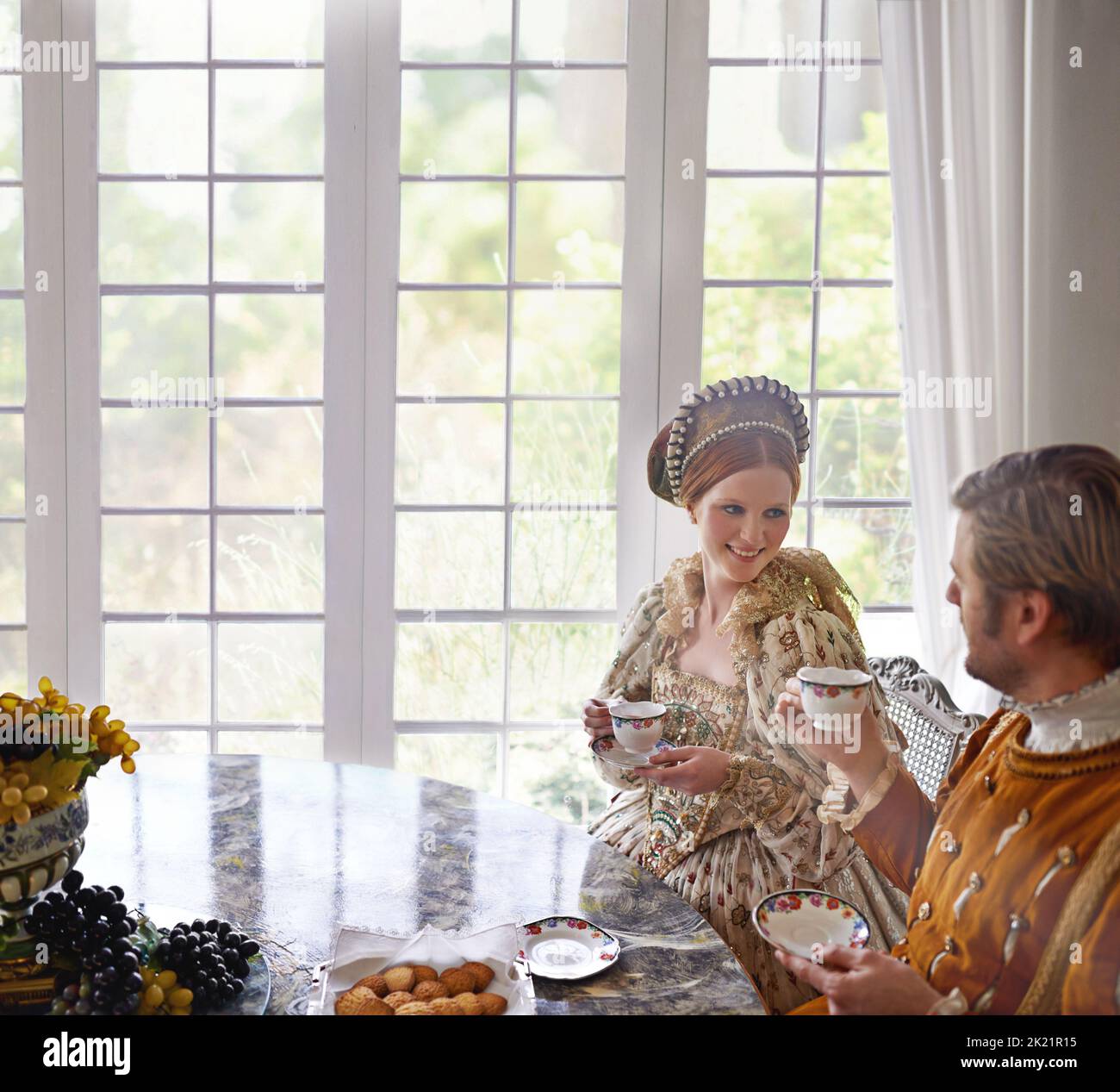 Ah tea...the mark of the civilized. A king and queen taking tea ...