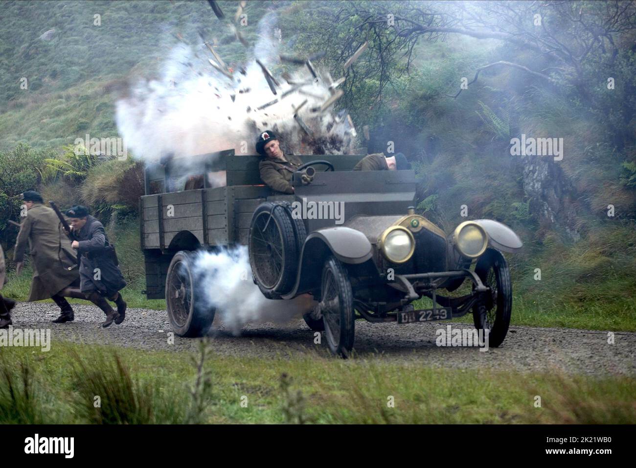 MILTARY CAR EXPLODES, THE WIND THAT SHAKES THE BARLEY, 2006 Stock Photo ...